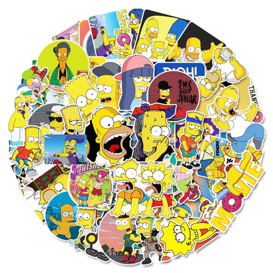10/30/50PCS the Simpsons Cartoon Stickers Bart Simpson Homer Simpson ...