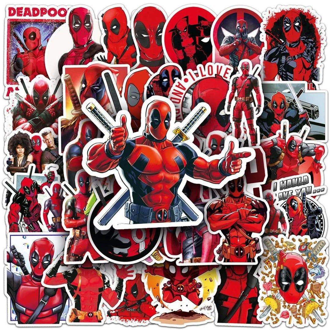 10/30/50PCS Funny Deadpool Stickers Marvel Anti-hero Vinyl Decal Comic ...