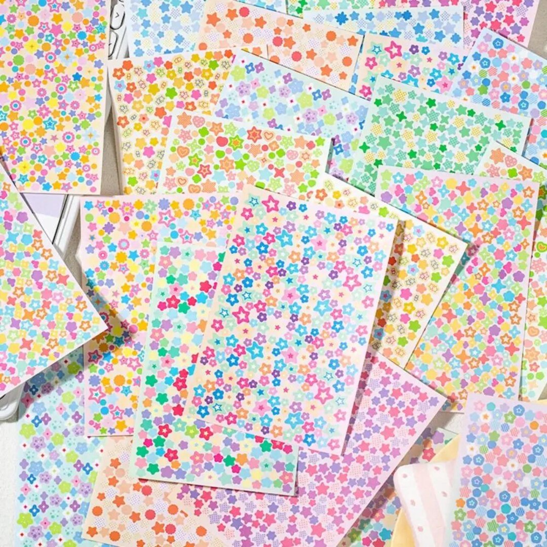 6 Sheets Kawaii Cute Star Sticker | Fun Reward Stickers for Teachers ...