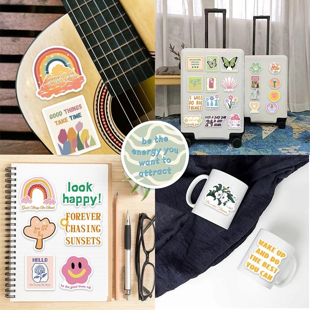 10/50pcs Danish Pastel Preppy Aesthetic Sticker, Cute Decorative ...