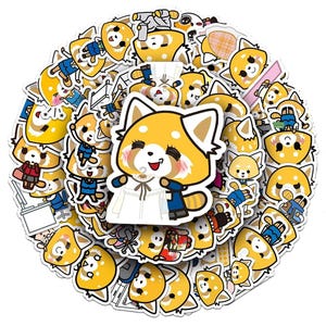 10/30/50pcs Cute Aggretsuko Sticker - Adorable and Fierce Retsuko Vinyl ...