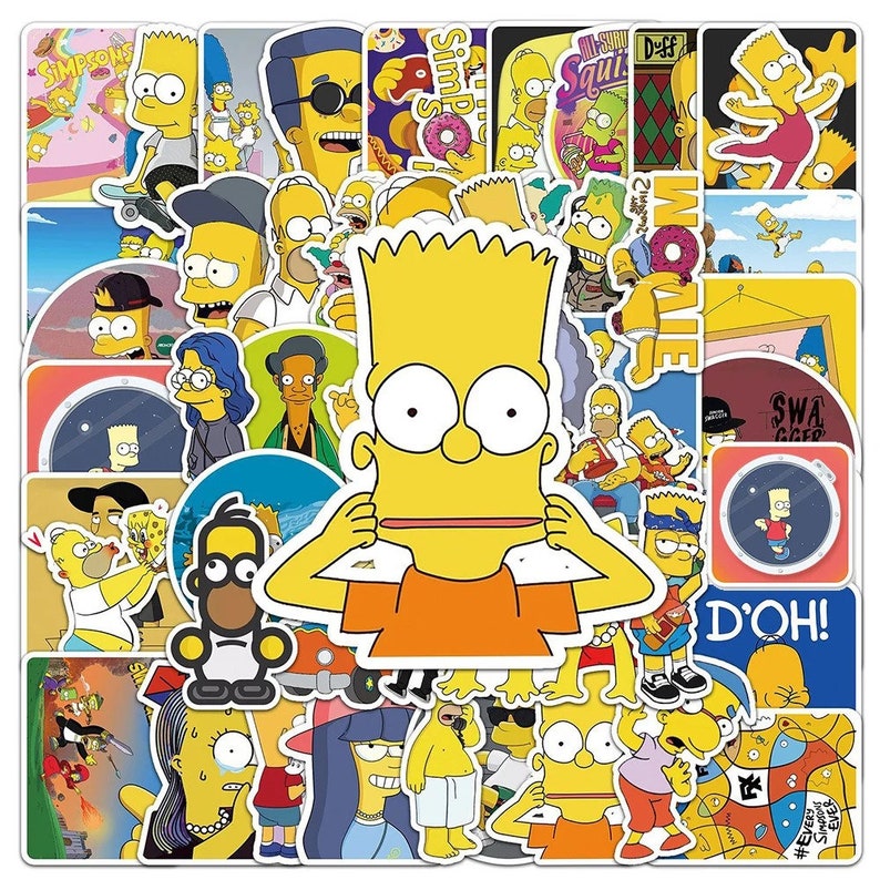 10/30/50PCS the Simpsons Cartoon Stickers Bart Simpson Homer Simpson ...