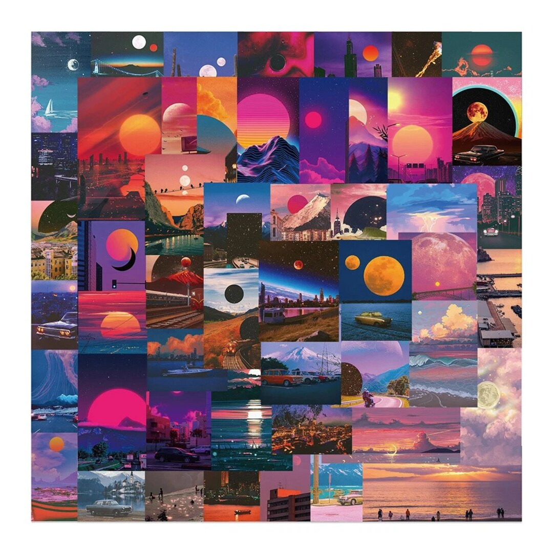 10/30/50pcs Sunset Aesthetic Stickers | Aesthetic Stickers | Ins Style ...