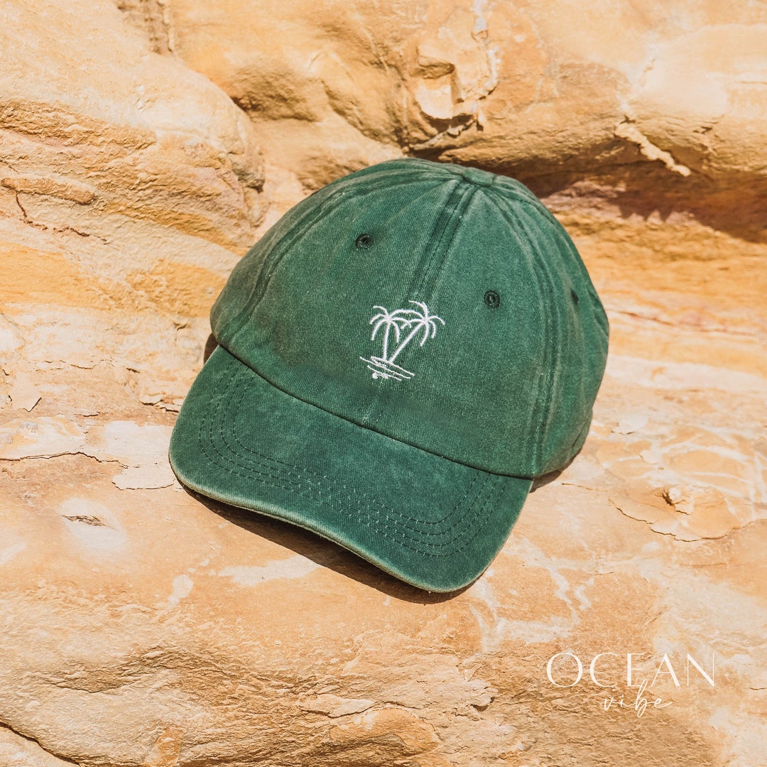 Cotton Baseball Hat Embroidered With Palm Trees Surf Cap Unisex Skate ...