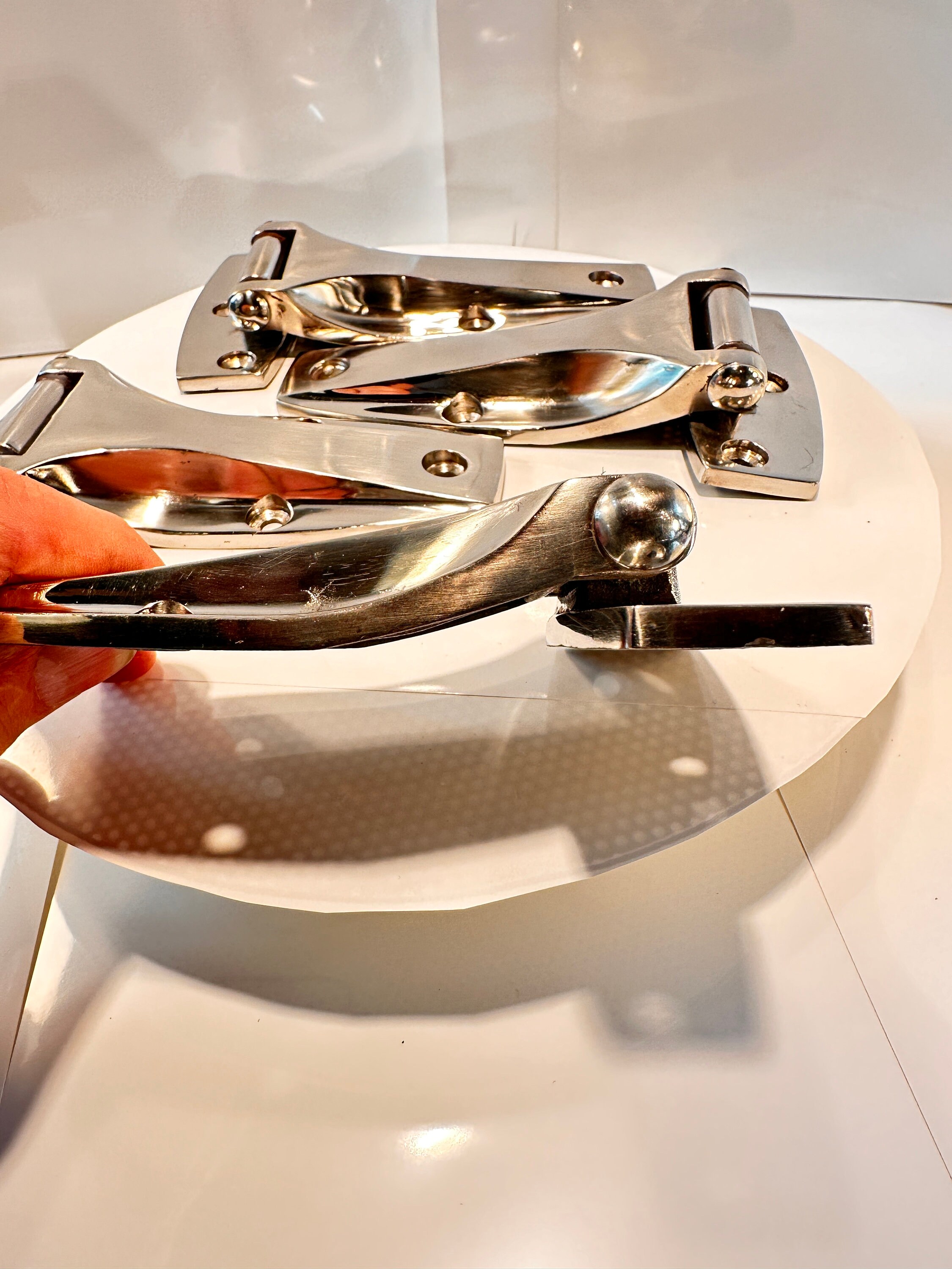 Set of Four Chrome Ice Box Hinges - Etsy