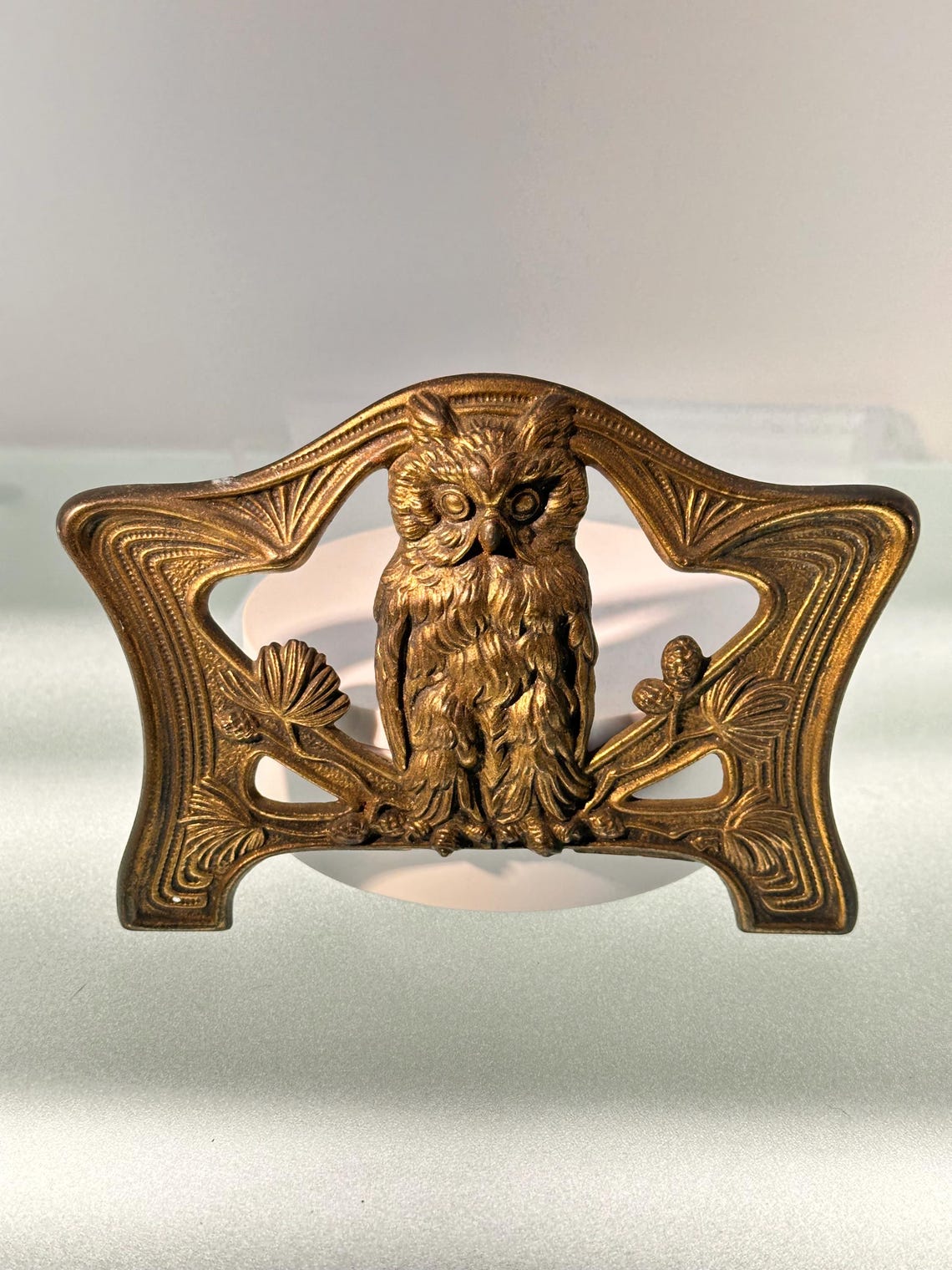 Sliding Bookend Brass Owl End Piece - Etsy