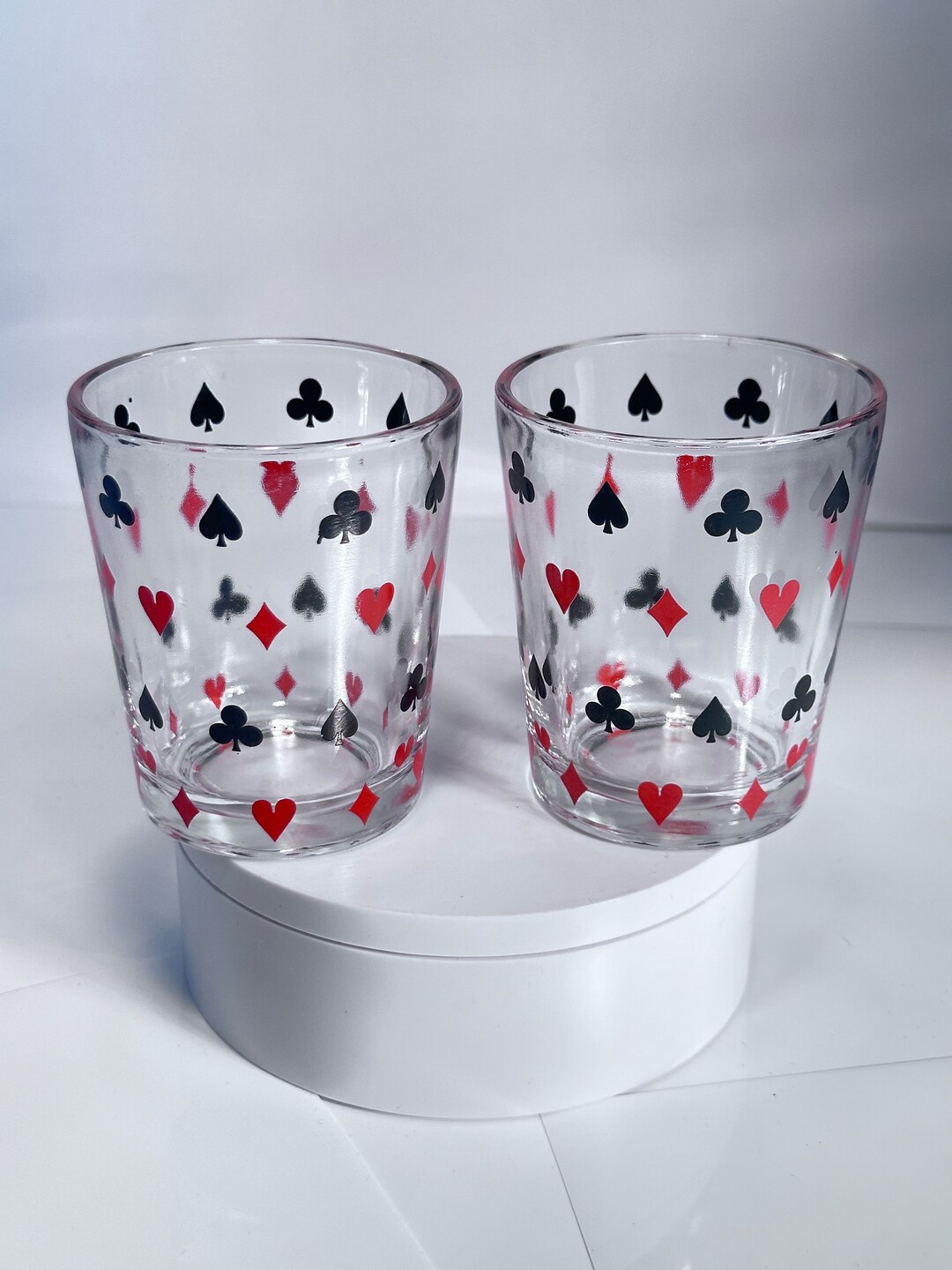 Four Suites Mustard Glass Spades Hearts Diamonds Clubs - Etsy