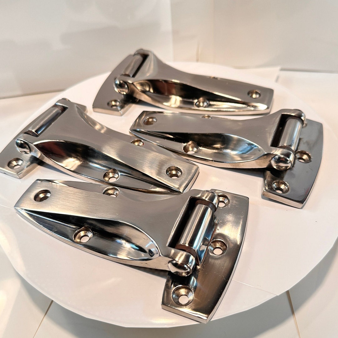 Set of Four Chrome Ice Box Hinges - Etsy