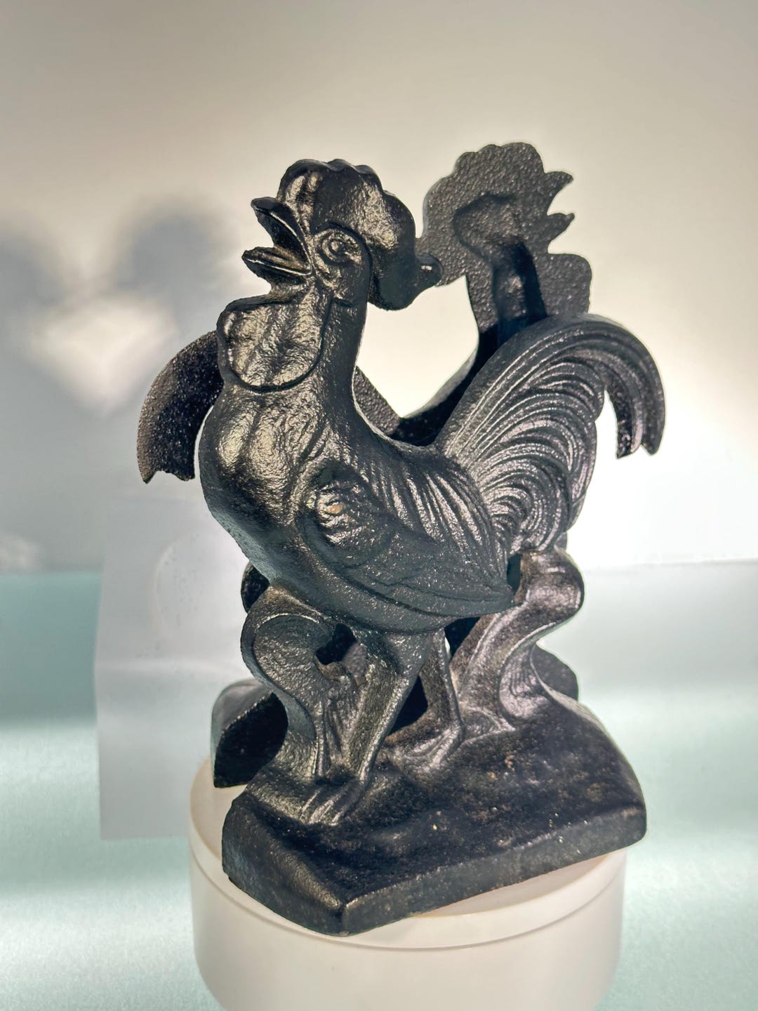 Vintage Rooster Cast Bookends Numbered - Etsy