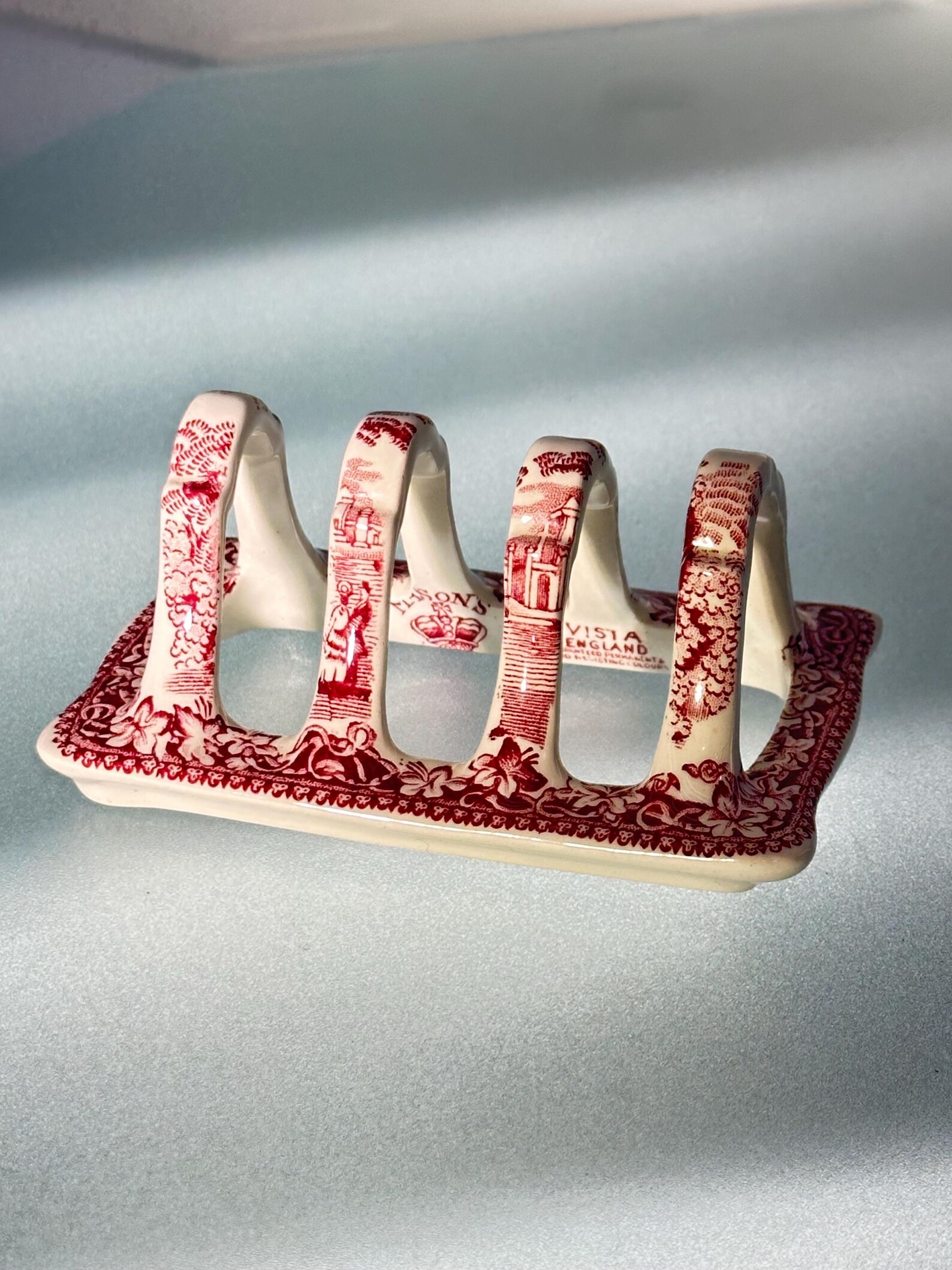 Antique Masons Vista Pattern Pink Toast / Napkin Holder / England - Etsy