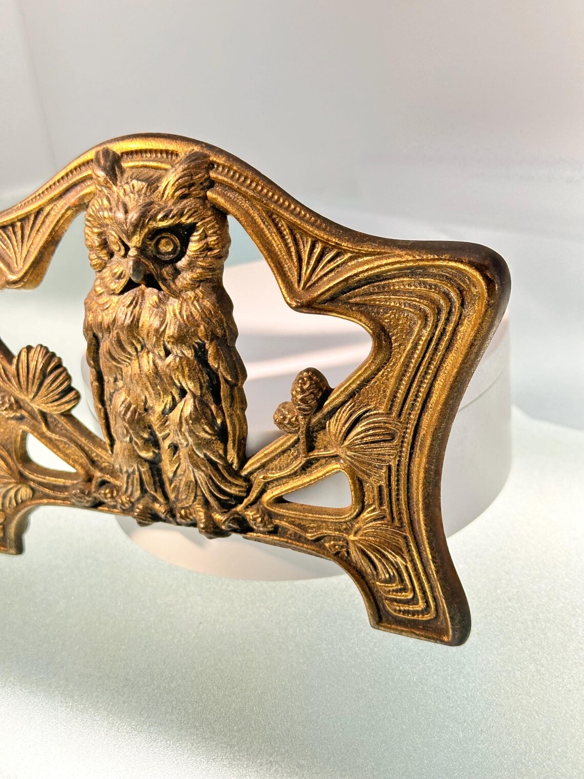 Sliding Bookend Brass Owl End Piece - Etsy