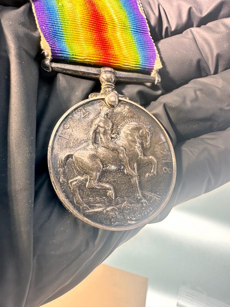 WW1 Silver Medal Georgivs V Britt 1914 -1918 With Ribbon - Etsy