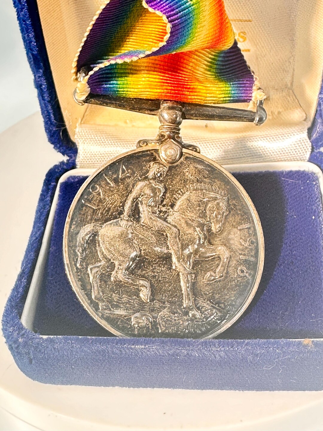 WW1 Silver Medal Georgivs V Britt 1914 -1918 With Ribbon - Etsy