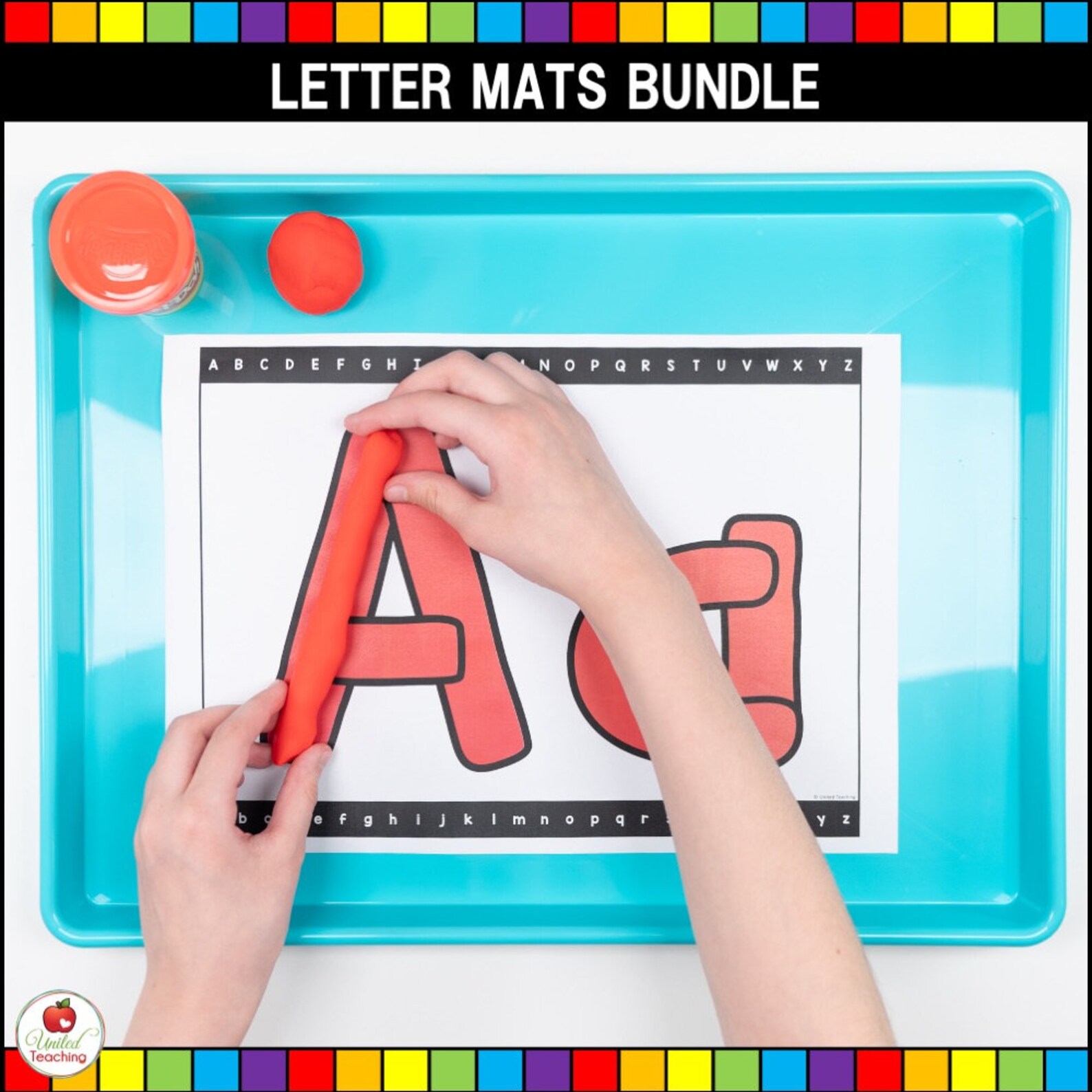 Letter Mats, Alphabet Cards, Alphabet Playdough Mats, Preschool ...