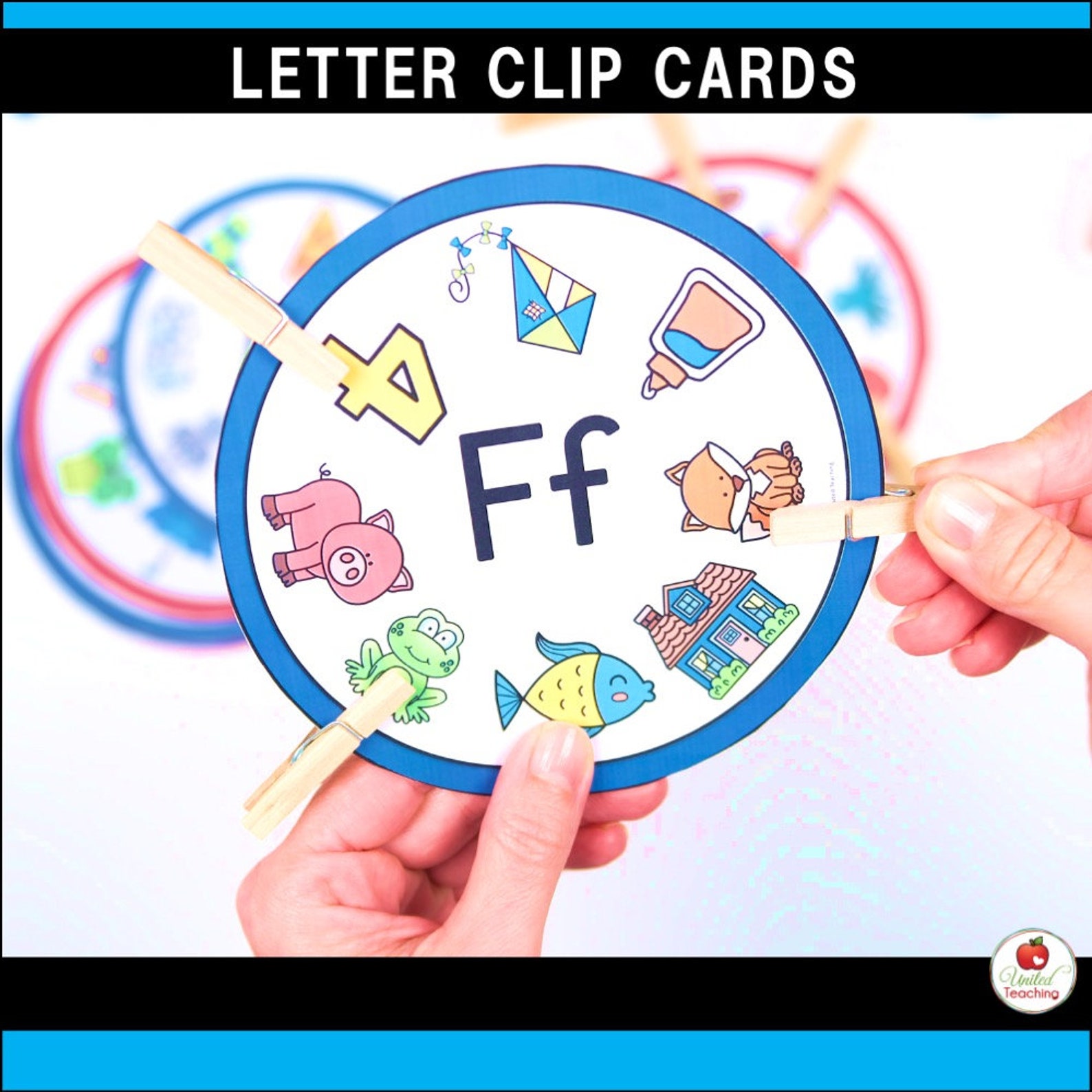 Beginning Sounds Alphabet Clip Cards | Letter of the Week | Alphabet ...