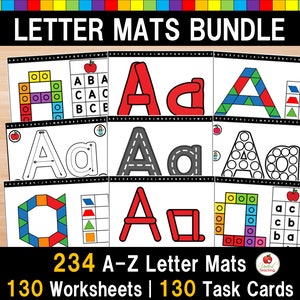 Letter Mats, Alphabet Cards, Alphabet Playdough Mats, Preschool ...