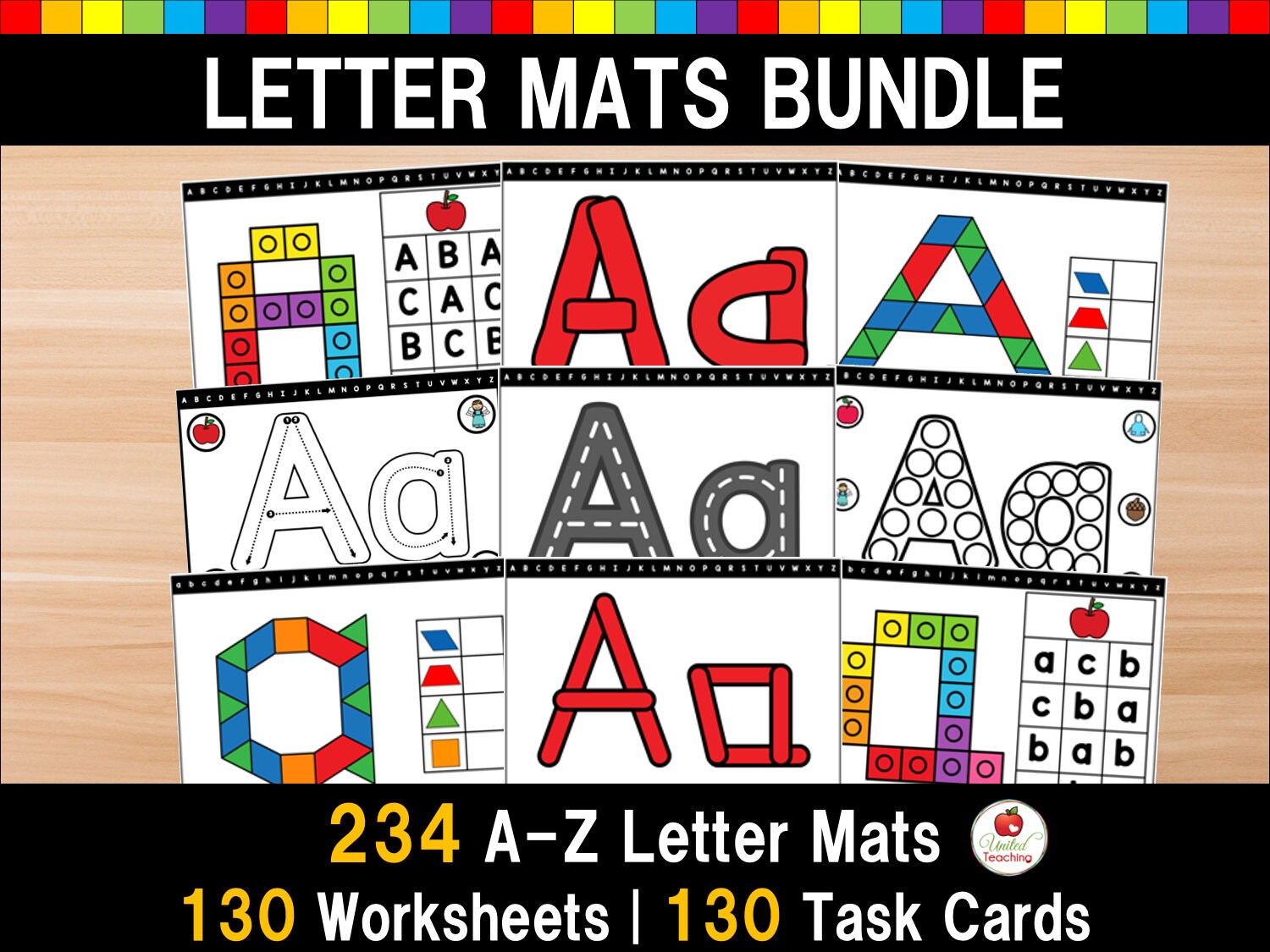 Letter Mats, Alphabet Cards, Alphabet Playdough Mats, Preschool ...
