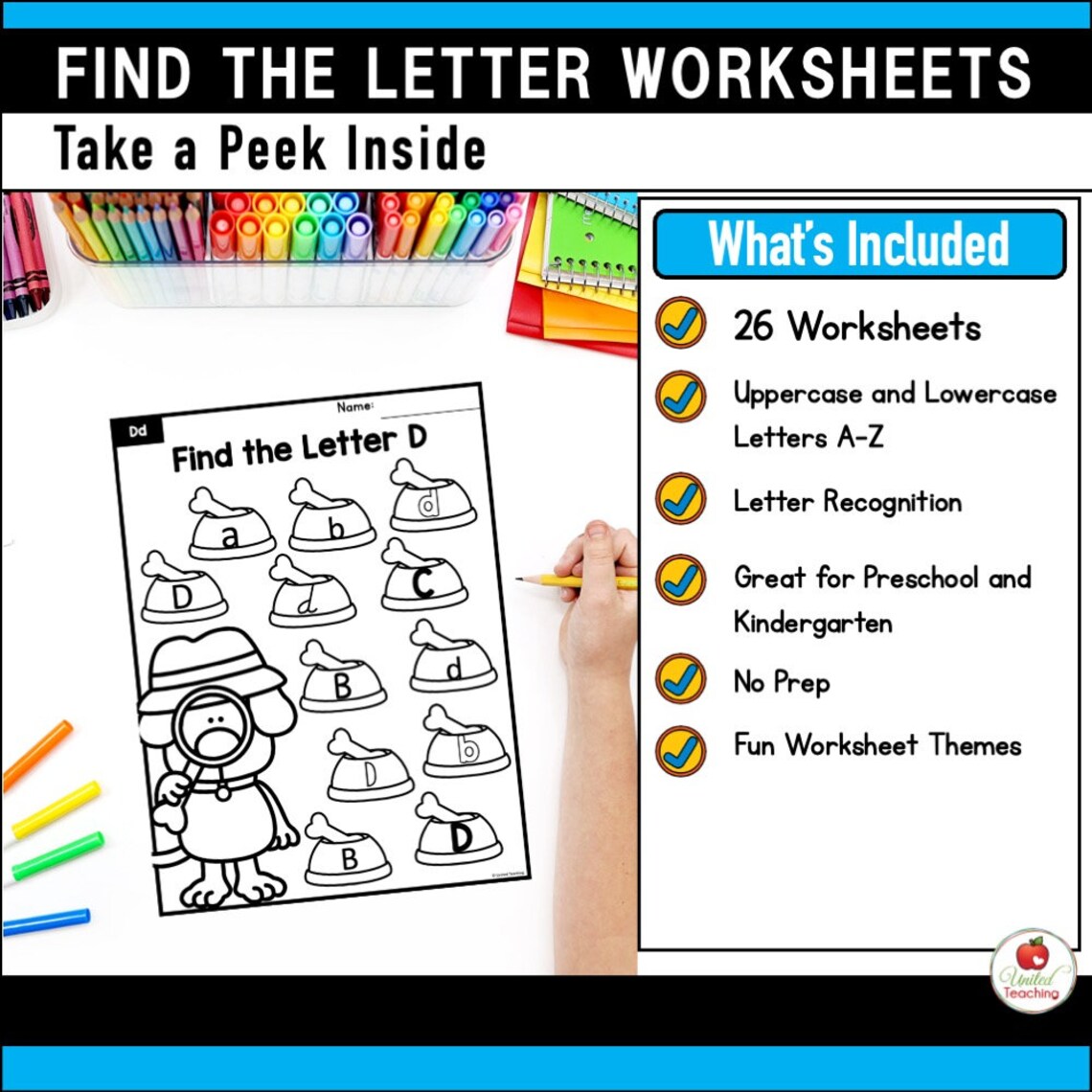 Letter Recognition Find the Letter Worksheets Letter of the Week ...
