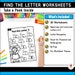 Letter Recognition Find the Letter Worksheets | Letter of the Week ...