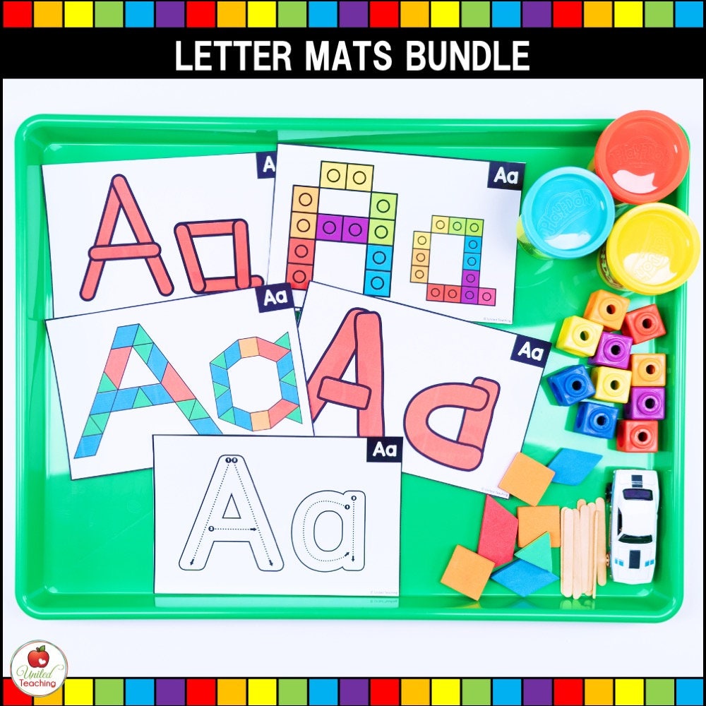 Letter Mats, Alphabet Cards, Alphabet Playdough Mats, Preschool ...