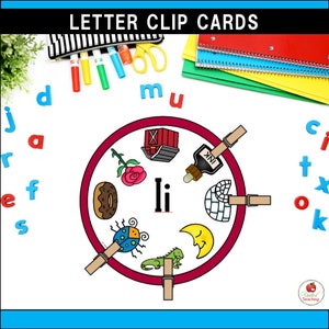 Beginning Sounds Alphabet Clip Cards | Letter of the Week | Alphabet ...