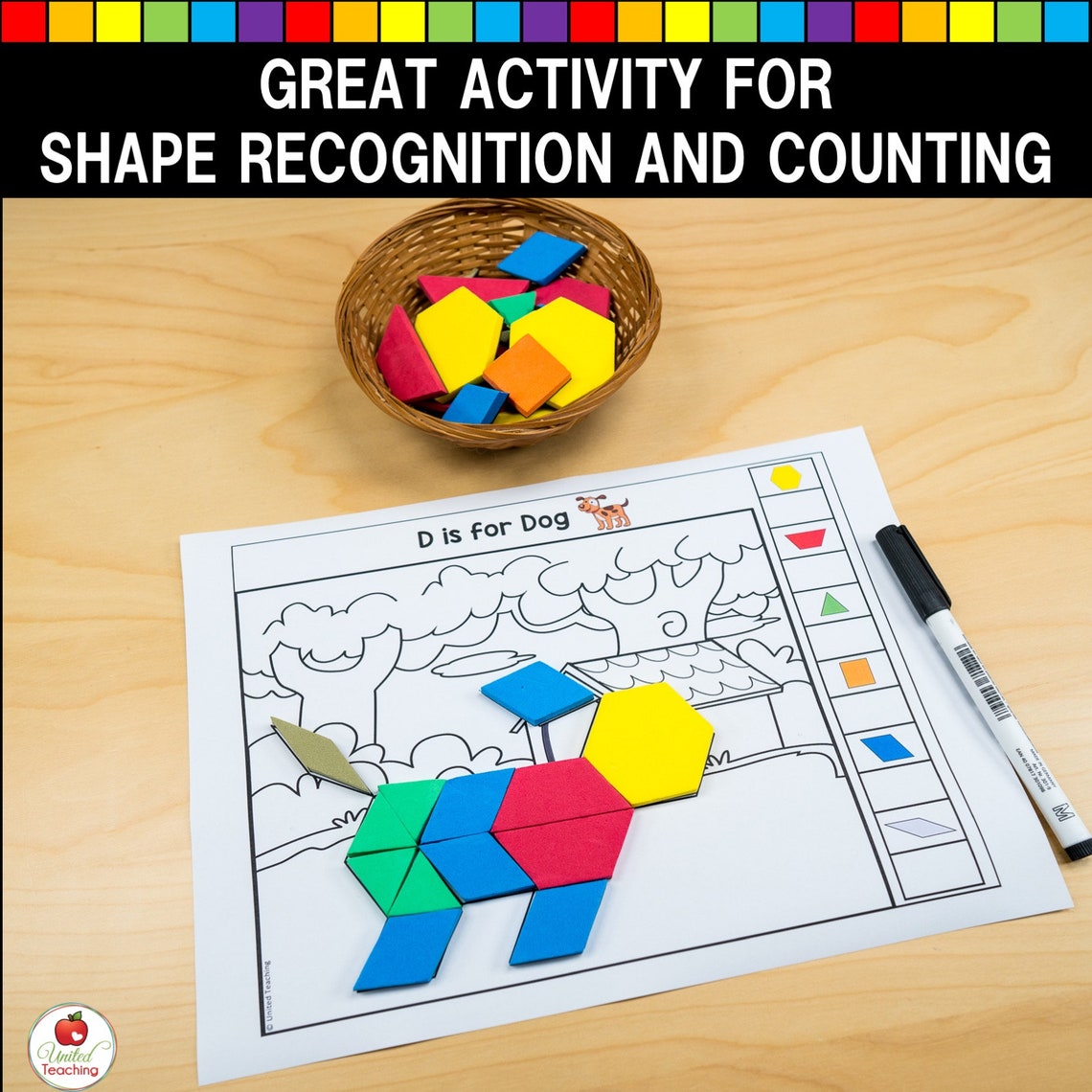 Pattern Blocks Puzzle Mats Animals A-Z | Tangram | Preschool Printable ...