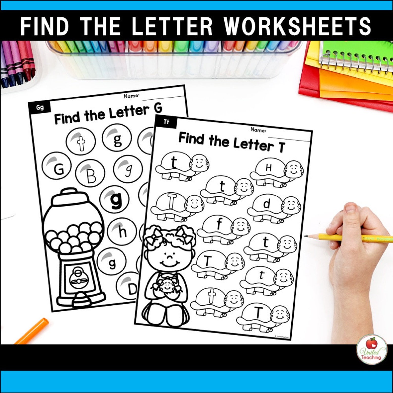 Letter Recognition Find the Letter Worksheets Letter of the Week ...