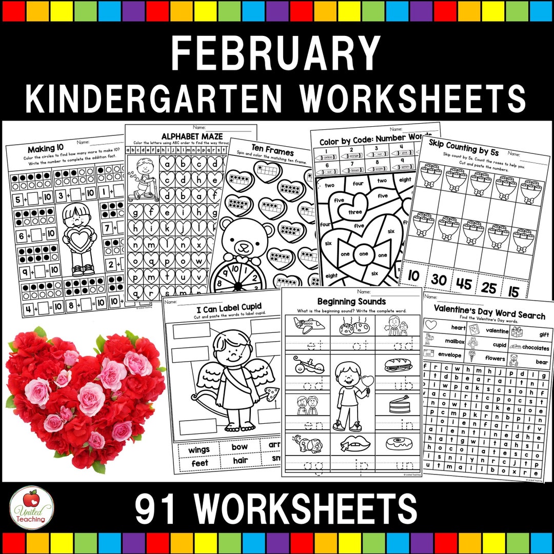 Valentine's Day Activities | Kindergarten Worksheets | Valentine's Day ...