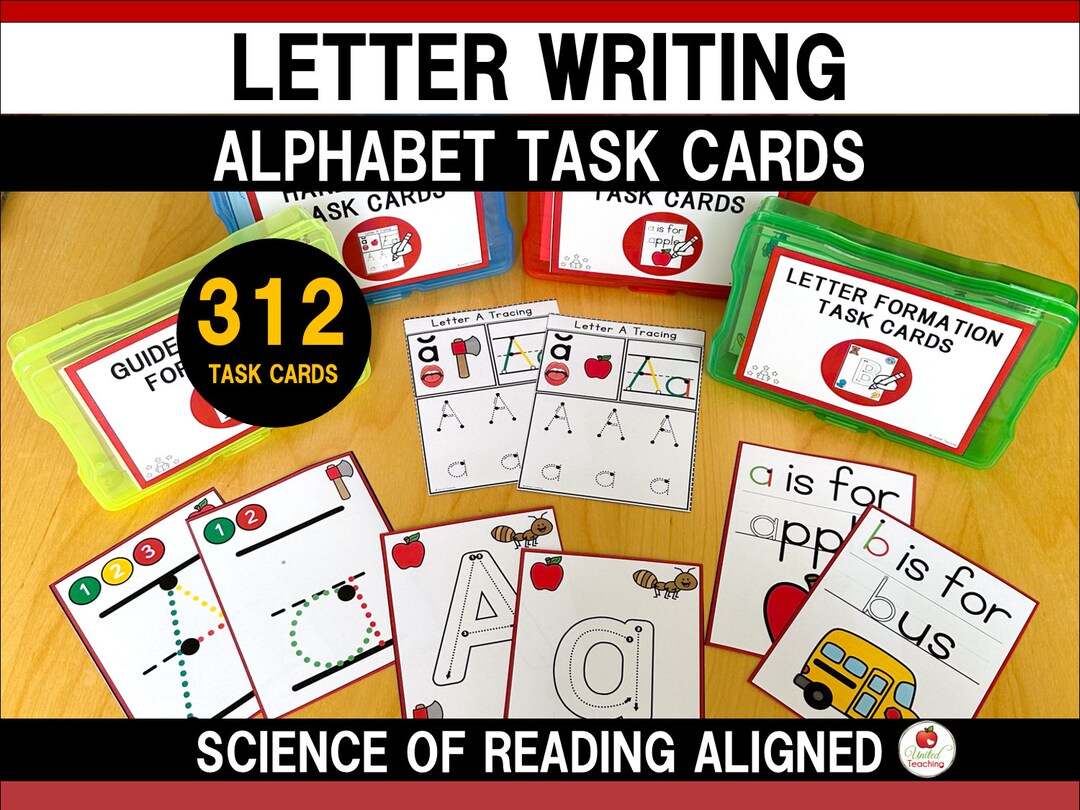 Alphabet Letter Tracing Practice Cards Pre-writing Handwriting Practice ...