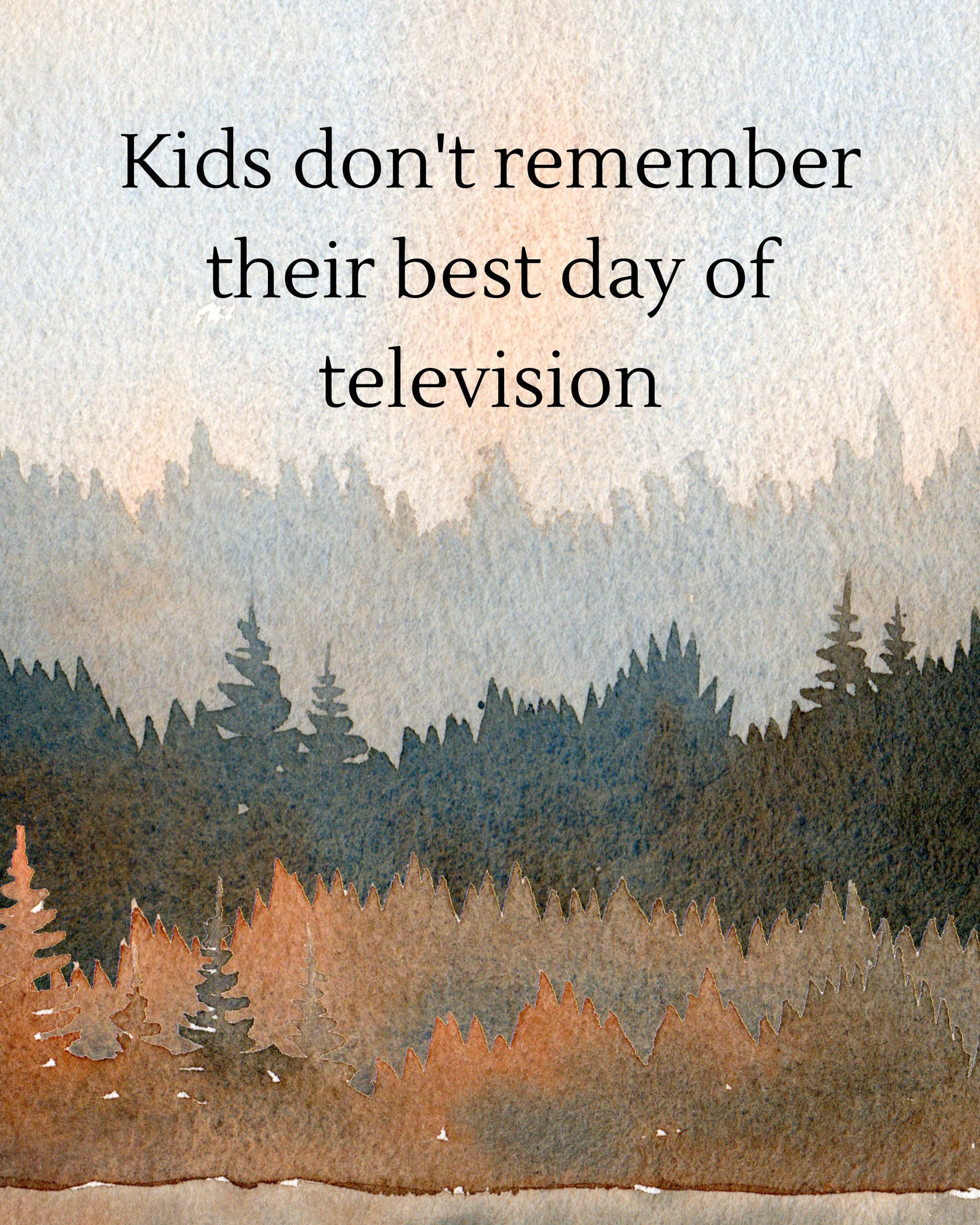 Kids Don't Remember Their Best Day of Television Instant - Etsy