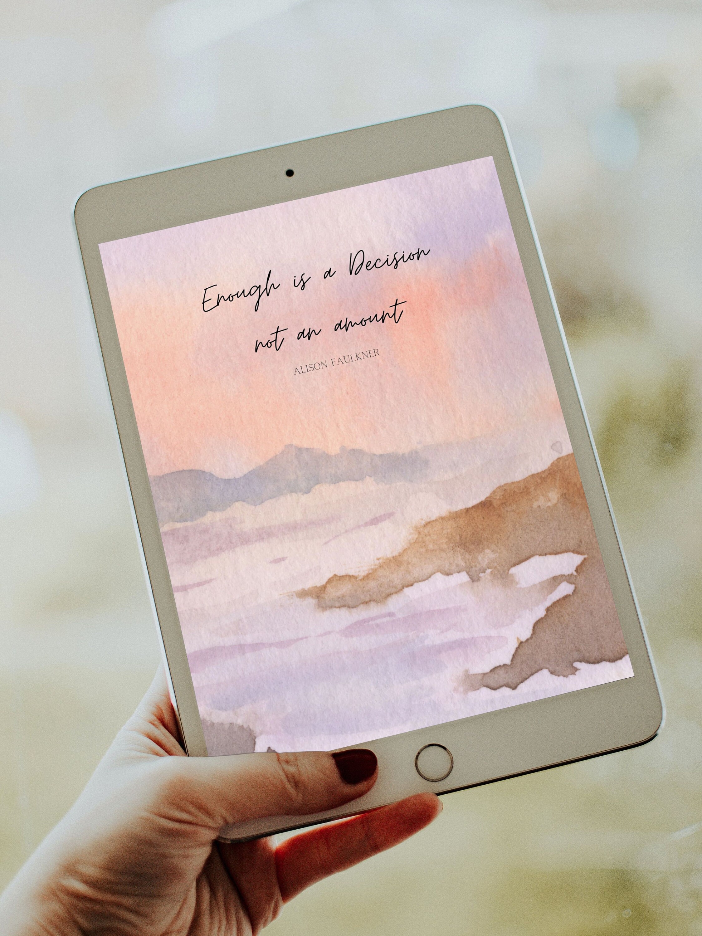 Enough is a Decision Not an Amount Alison Faulkner Quote INSTANT ...