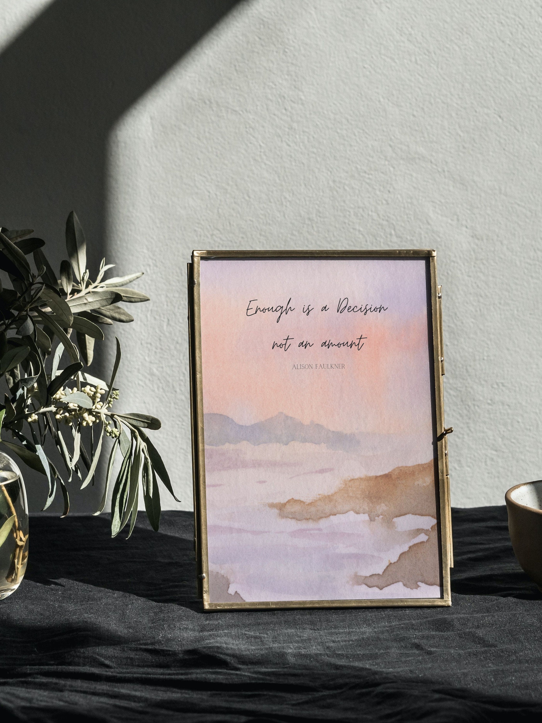 Enough is a Decision Not an Amount Alison Faulkner Quote INSTANT ...