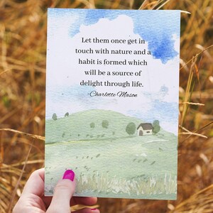 Nature Habit Charlotte Mason Quote Homeschooling Digital - Etsy