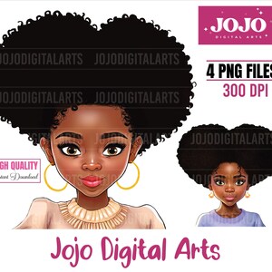 Afro Puff Black Girl PNG Black Girl Afro Puff Hairstyle - Etsy
