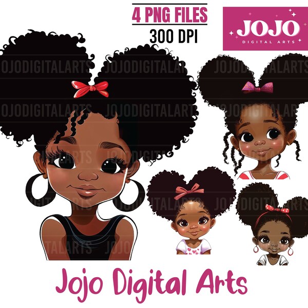 Black Girl Clipart - Etsy