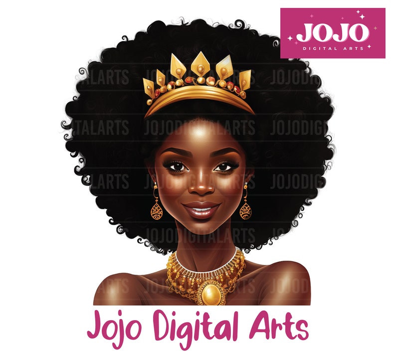 Black Queen Clipart Black History Queen PNG Afro Queen PNG - Etsy