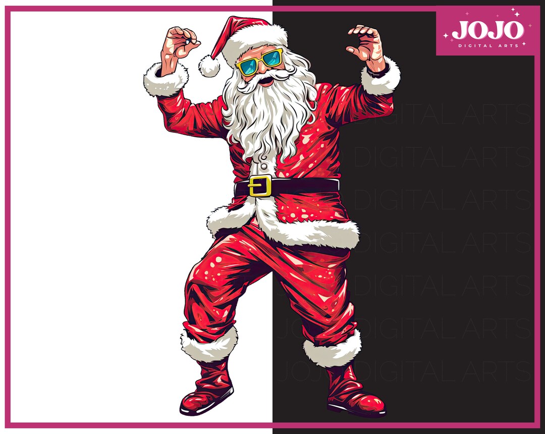 4 diseños de Navidad de Papá Noel bailando camisa Diseño de - Etsy España