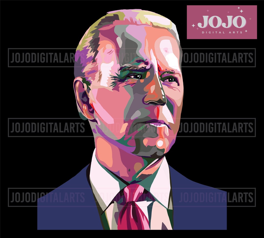 Joe Biden Face Pop Art PNG File Joe Biden Portrait Instant - Etsy