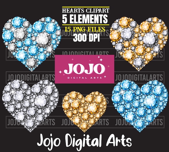 Silver Hearts Clip Art