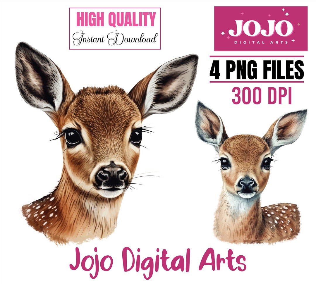 Adorable Doe Deer Illustration Doe Deer Digital PNG File Doe - Etsy