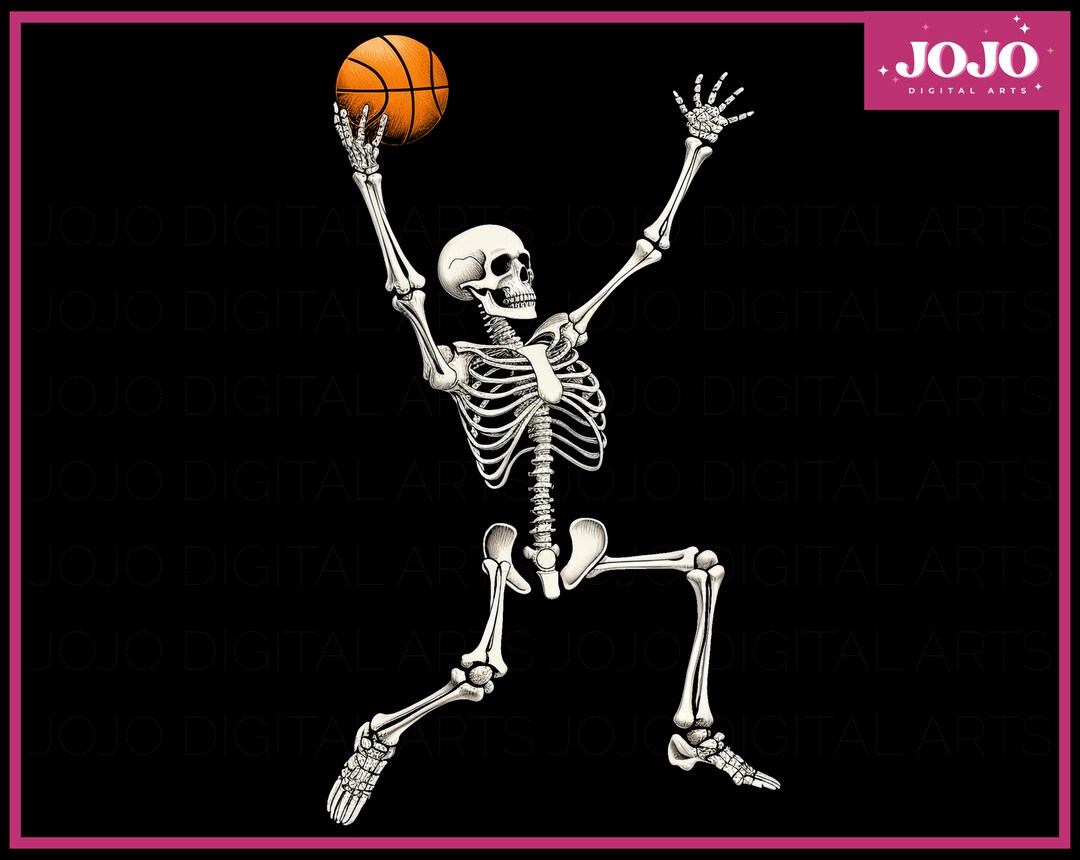 5 Skeleton Basketball Players Halloween Designs Basketball - Etsy