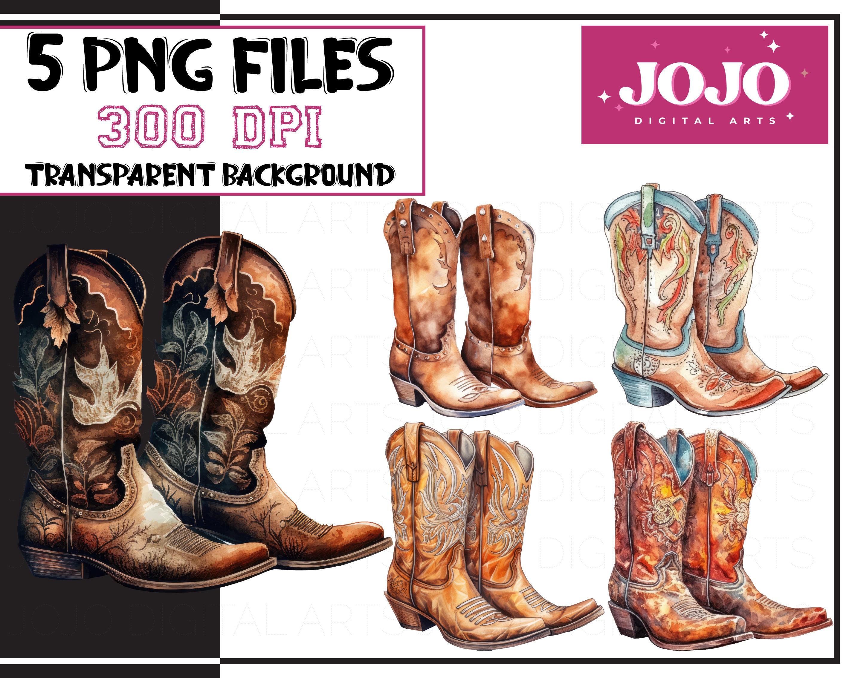 Transparent Cowboy Boots