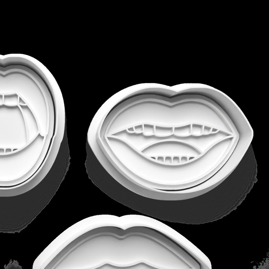 LIPS V1 Cookie Cutter and Embosser Stamp for Fondant / Polymer Clay ...