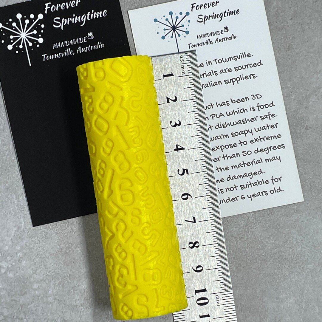 NUMBERS Textured Roller: Art, Baking, Craft - Etsy