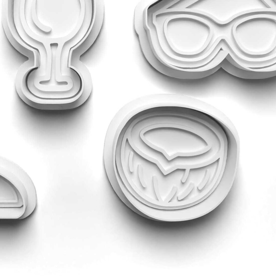 Tropical Holiday COCONUT Cookie Cutter and Embosser Stamp: - Etsy