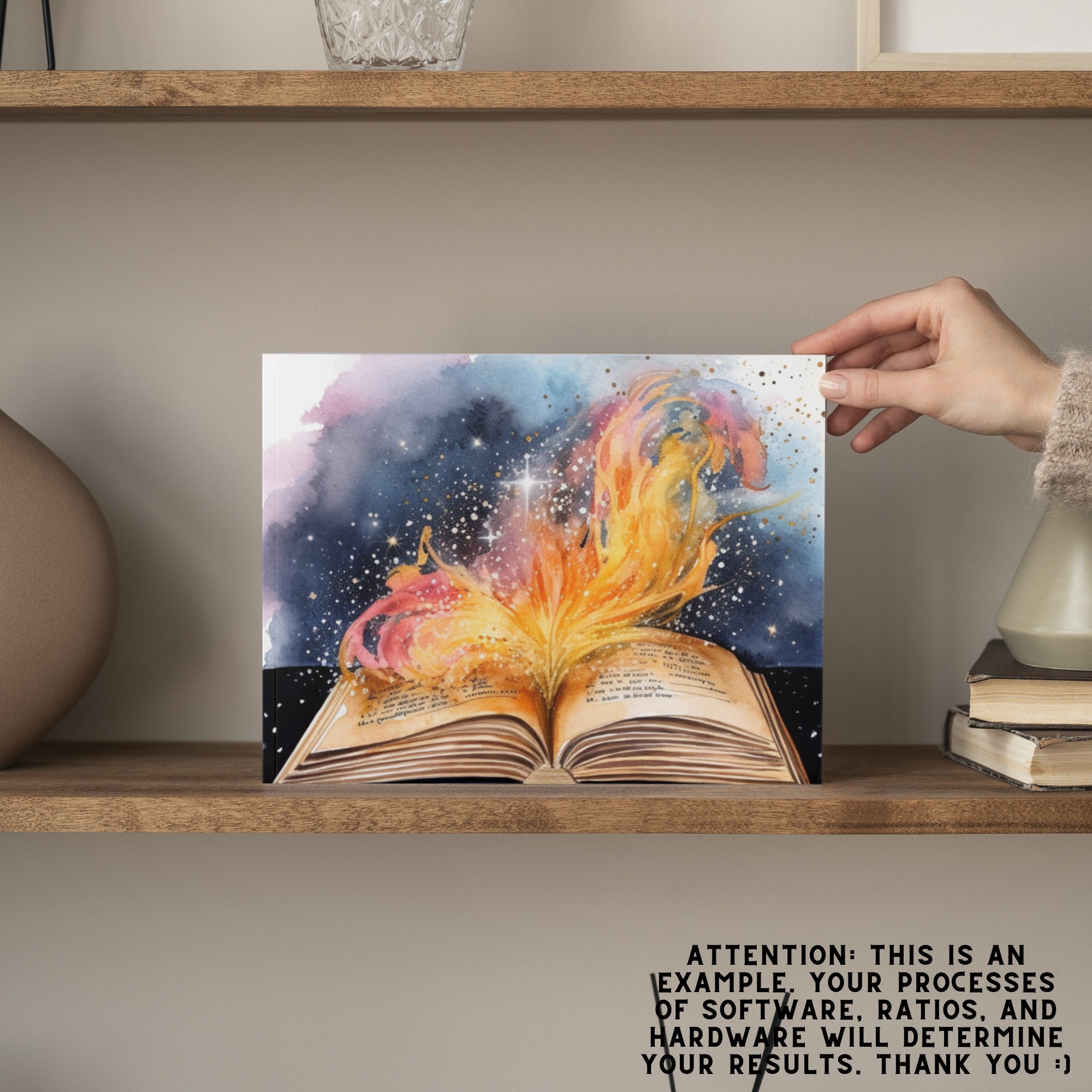 Watercolor Fantasy Book Clipart | Galaxy Wizard Book Stacks, Scrolls ...