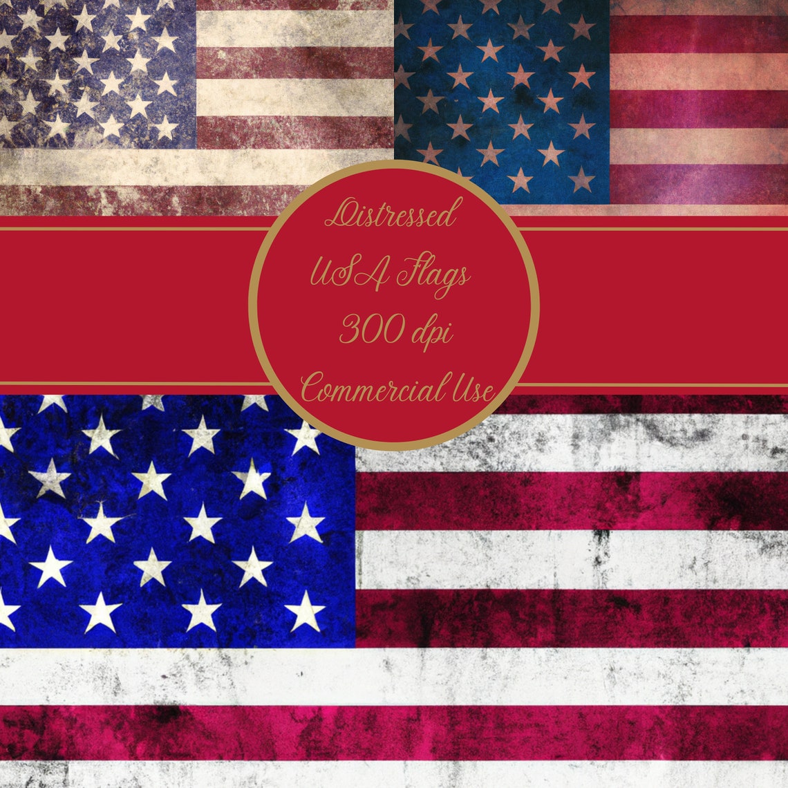 American Flag Digital Paper Printable, Instant Download, Distressed USA ...