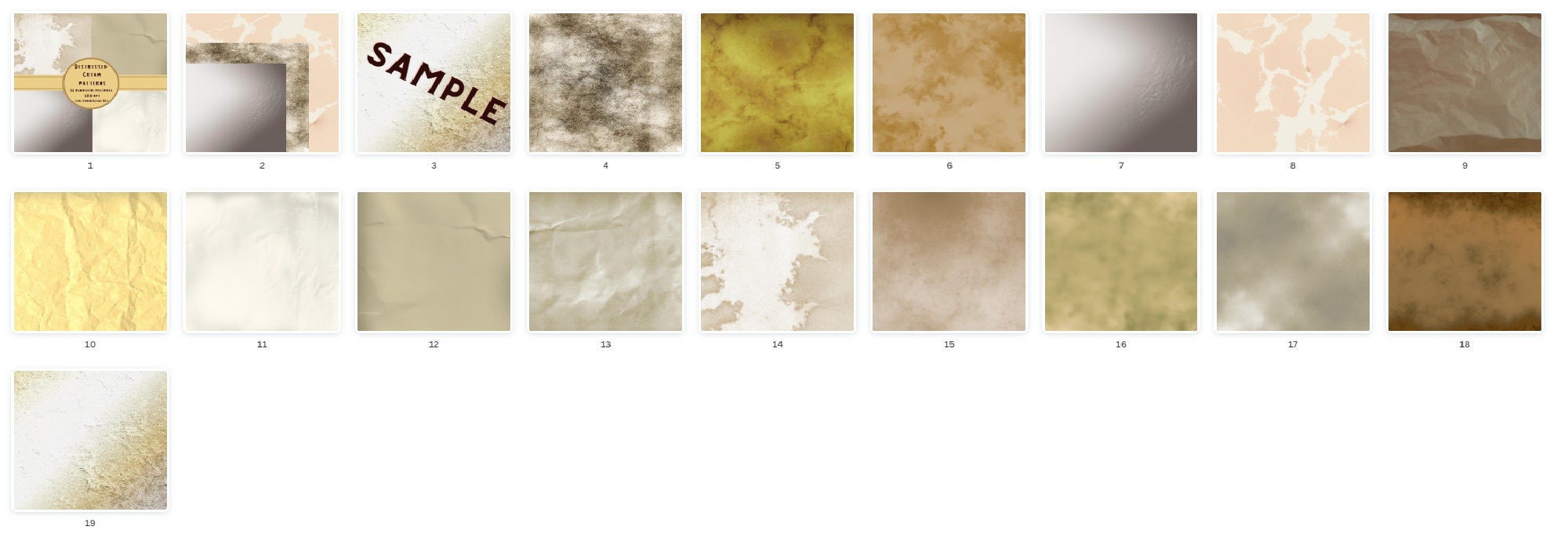 Distressed Cream Textures Digital Paper, Distressed Cream Printable ...