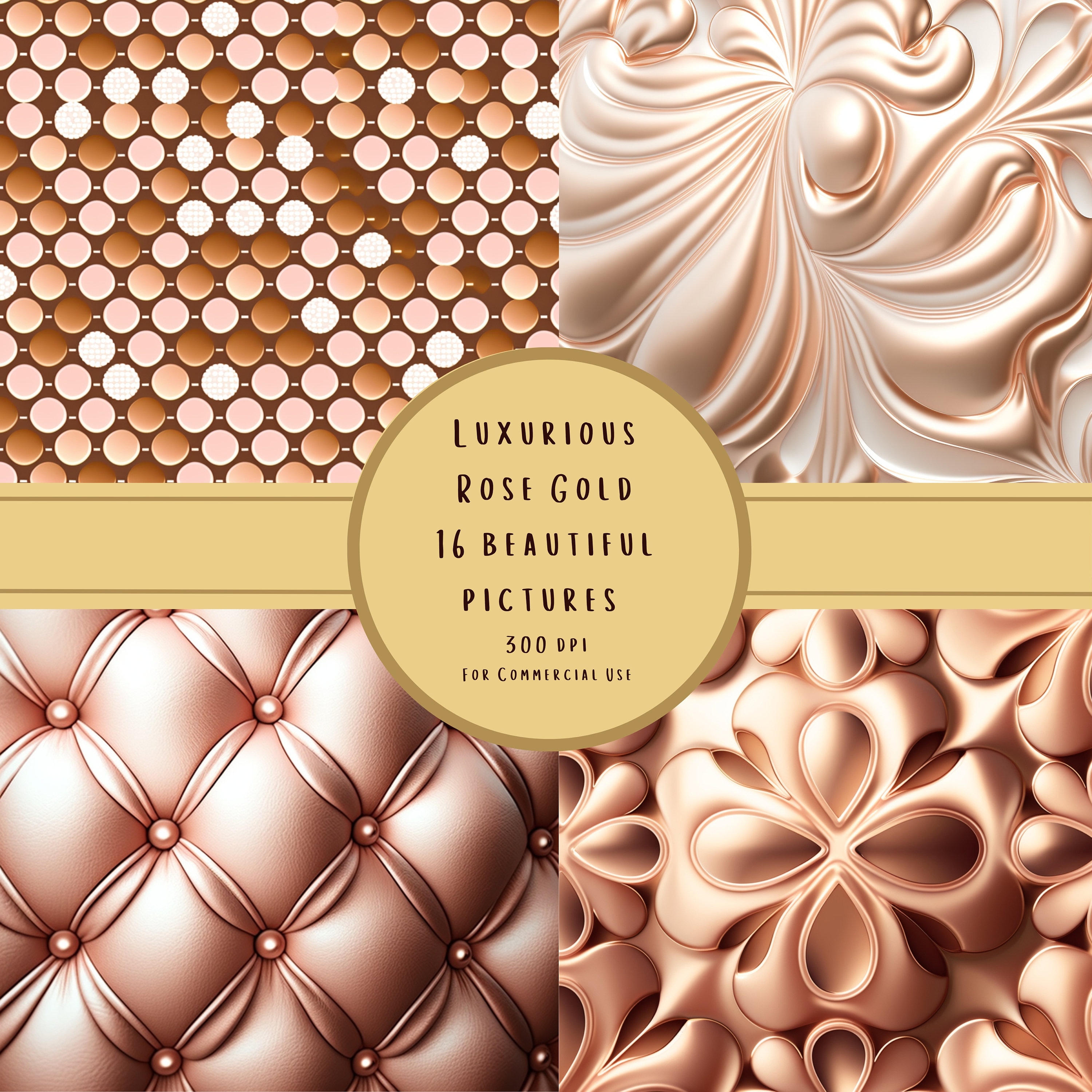Luxurious Rose Gold Digital Paper, Rose Gold Metallic, Foil, and Sequin ...