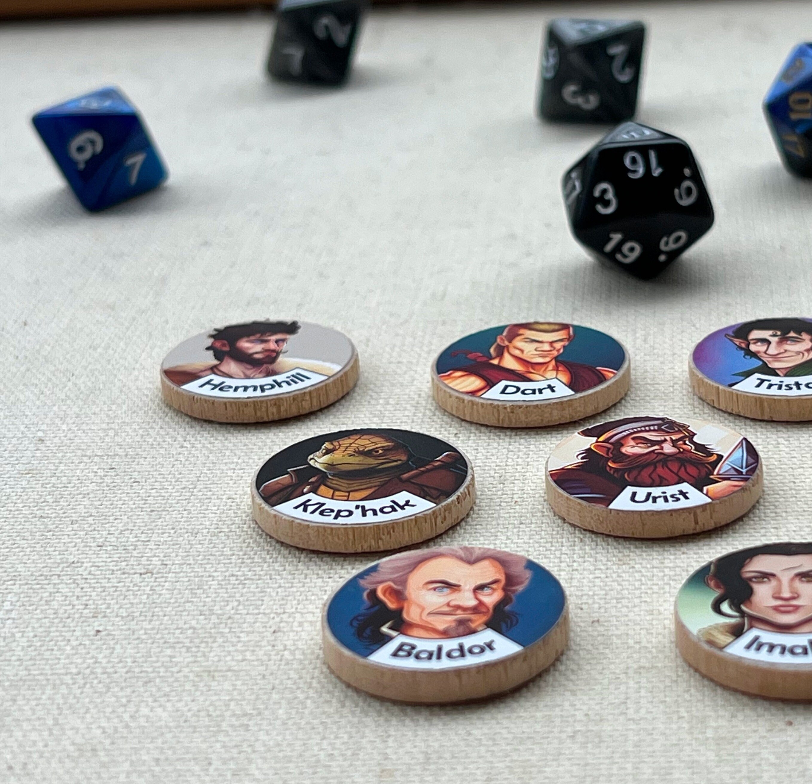 Personalized RPG Tokens: Custom Artwork (brass and Resin or Hardwood ...